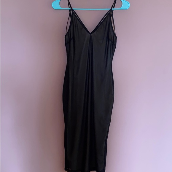 Windsor | Dresses | Black Semi Sheer Form Fitting Dress | Poshmark